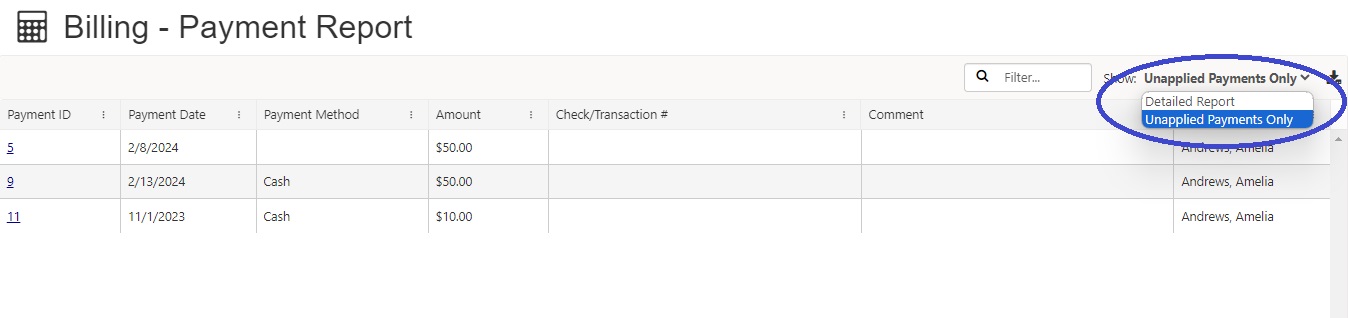 Tracking and Applying Unapplied Payments