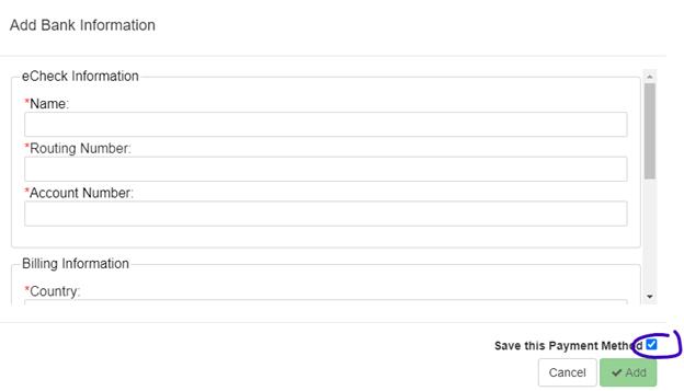 Client Portal Payments