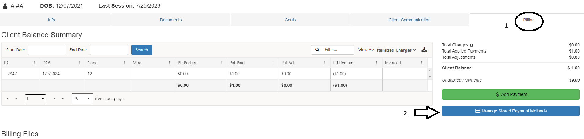 Manage Stored Payments