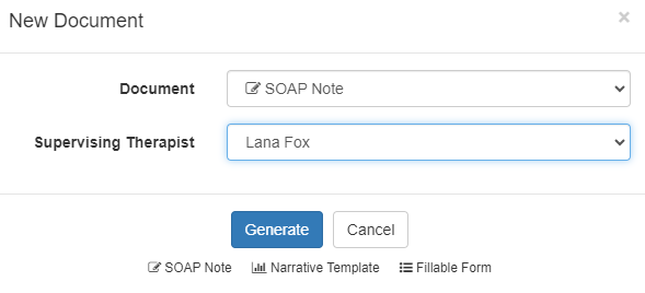 Creating New Documents