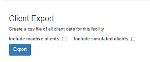 Export Client Information
