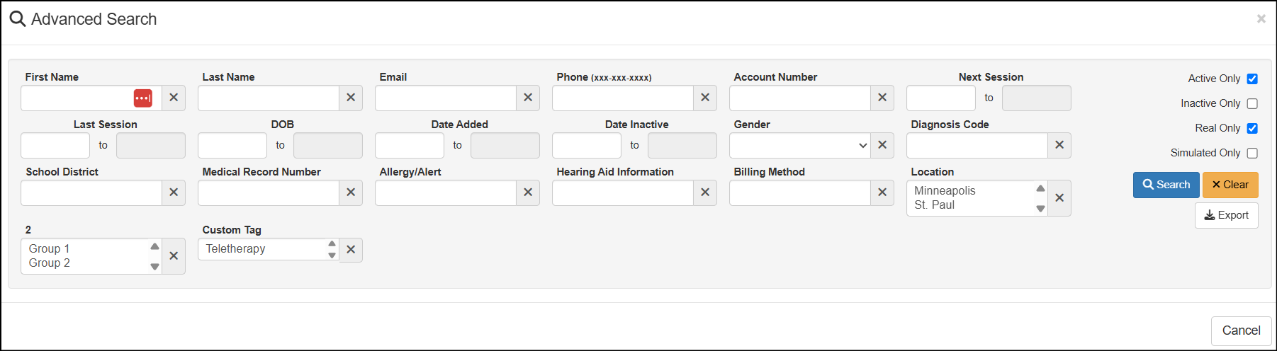 Client List Overview