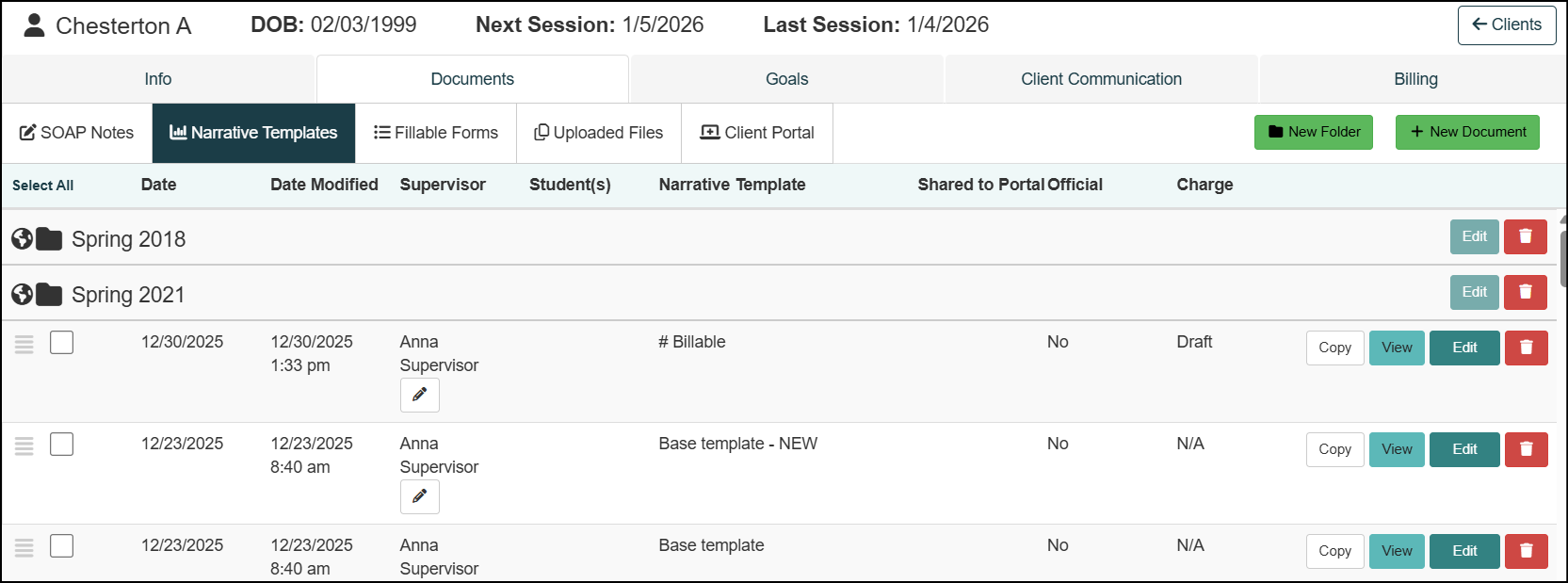Documents Tab Overview